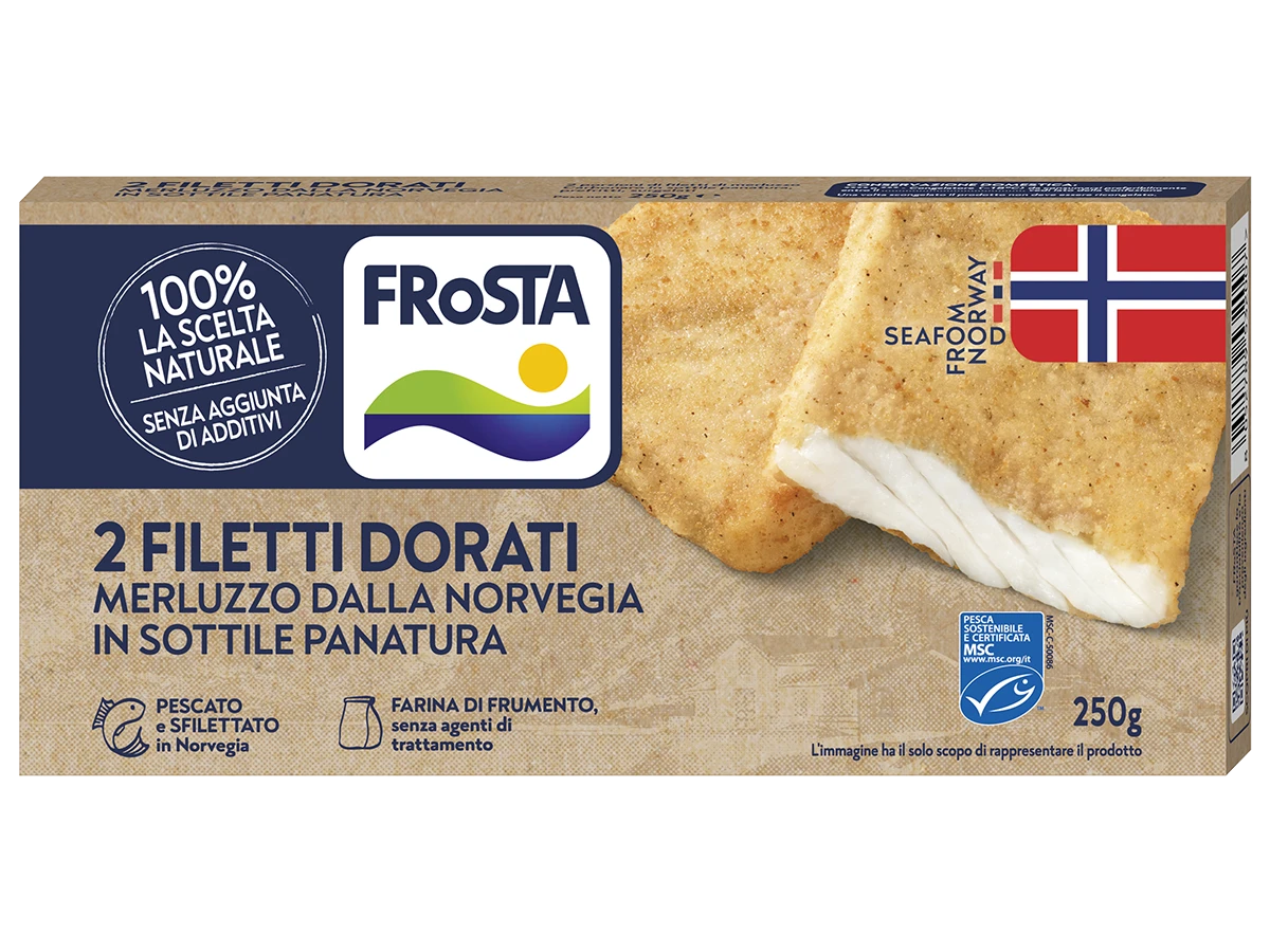 Filetti di merluzzo surgelati, panatura sottile | FRoSTA