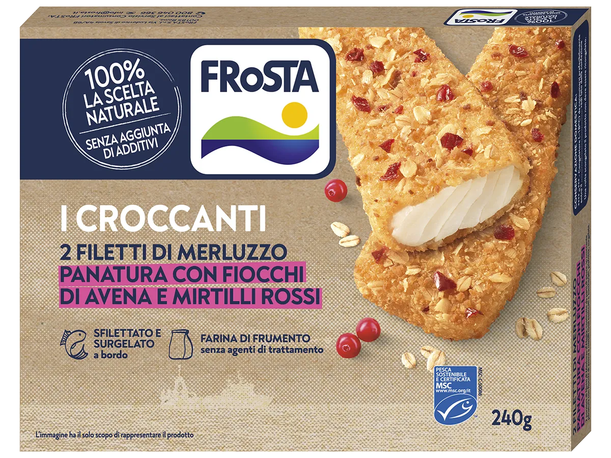 Filetti di merluzzo surgelati avena e mirtilli | FRoSTA