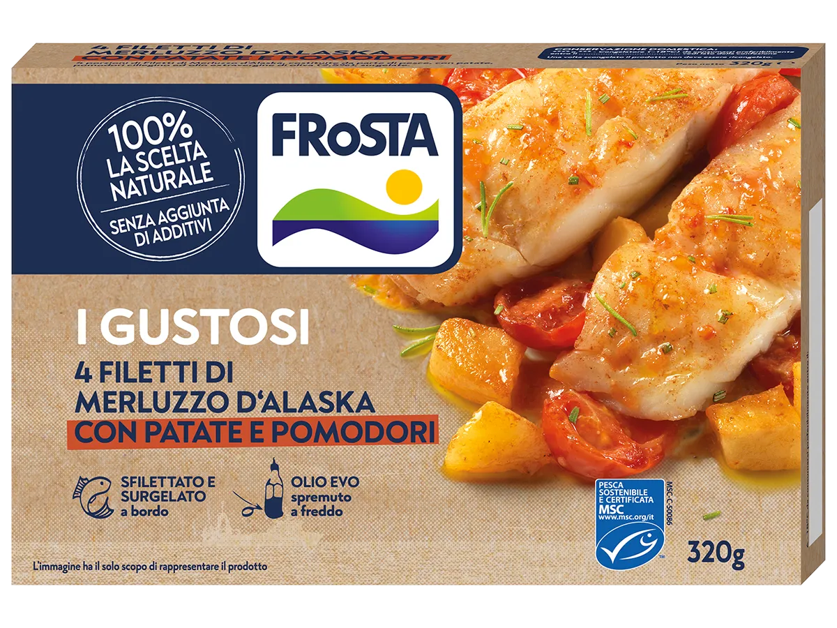 Filetti di merluzzo surgelati con patate e pomodori | FRoSTA