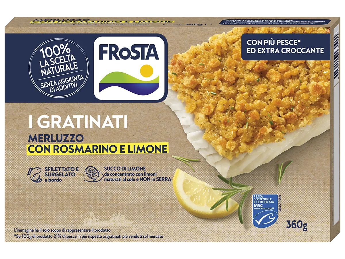 Merluzzo surgelato, gratinato rosmarino e limone | FRoSTA